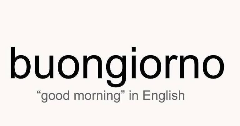 33 Great Good Morning In Italian Pics